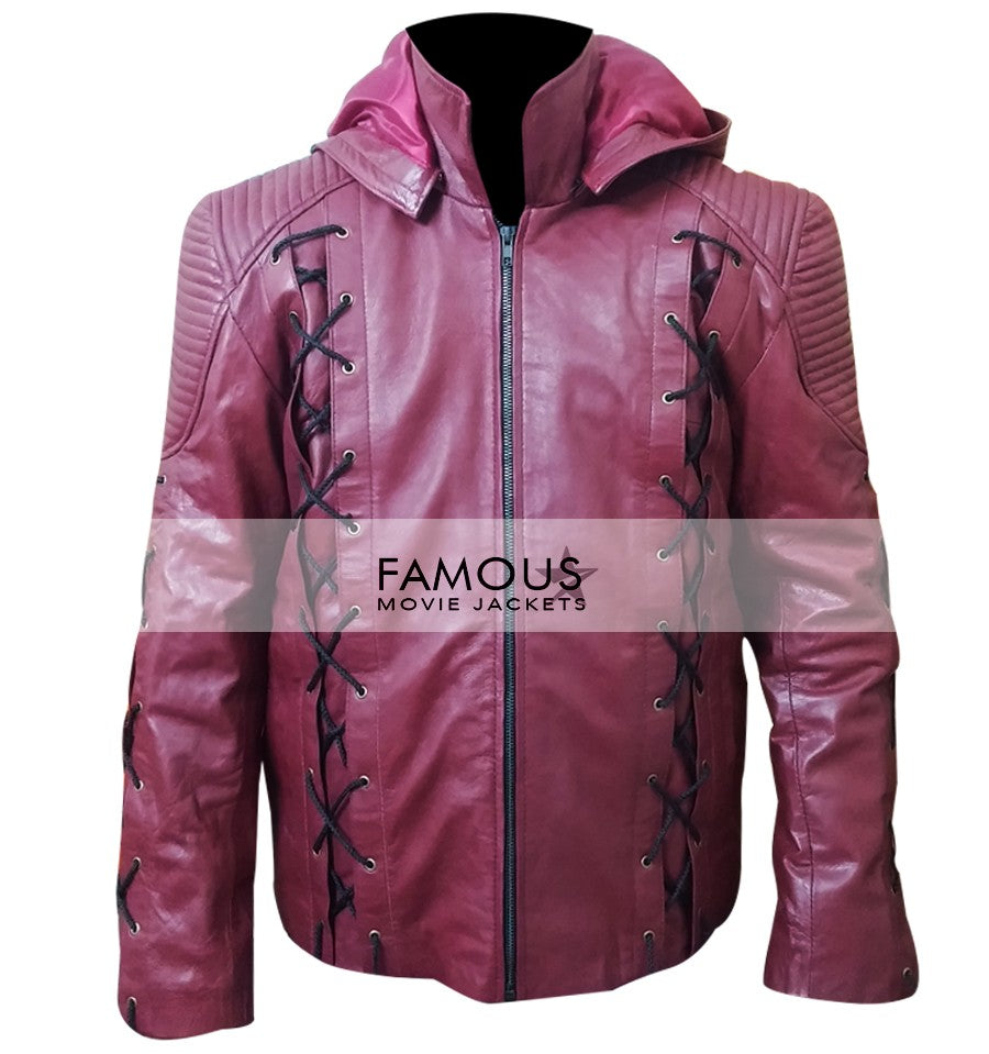 Arrow Season 3 Colton Haynes (Roy Harper) Red Leather Costume