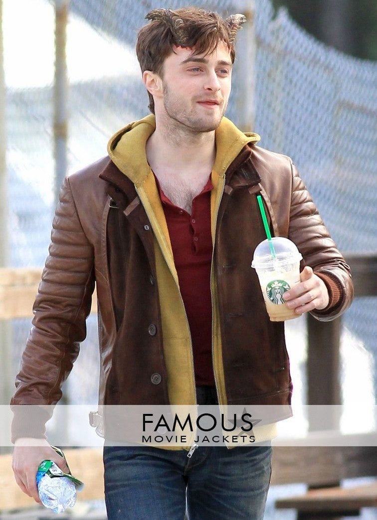 Horns Movie Daniel Radcliffe (Ig Perrish) Brown Leather Jacket