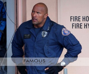 San Andreas Dwayne Johnson Blue Cotton Police Jacket