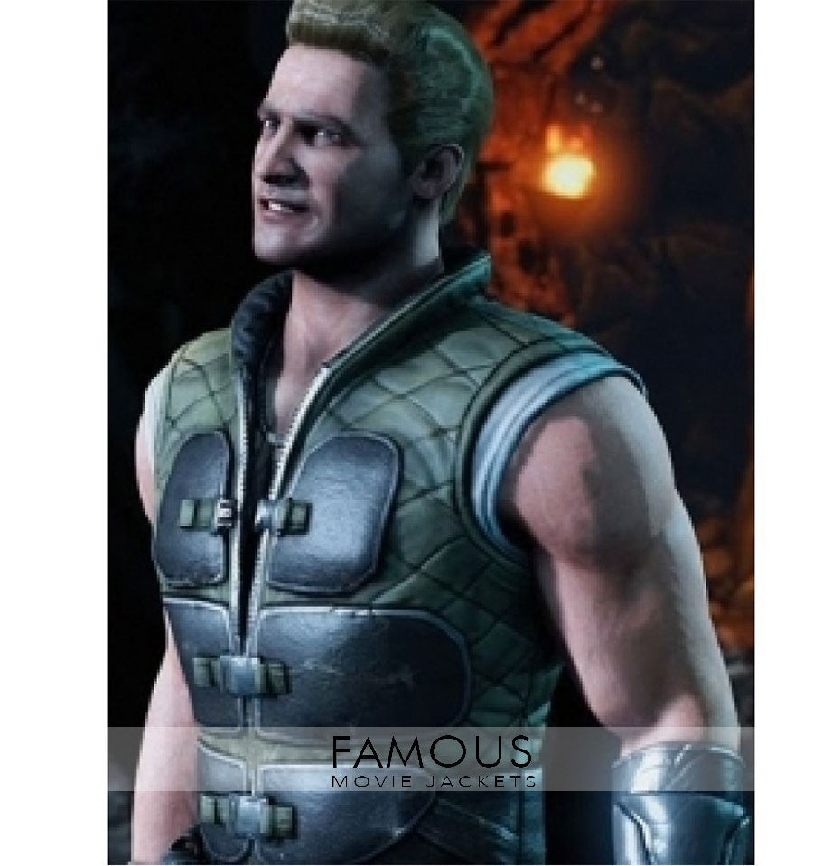Mortal Kombat X Johnny Cage Cosplay Leather Vest