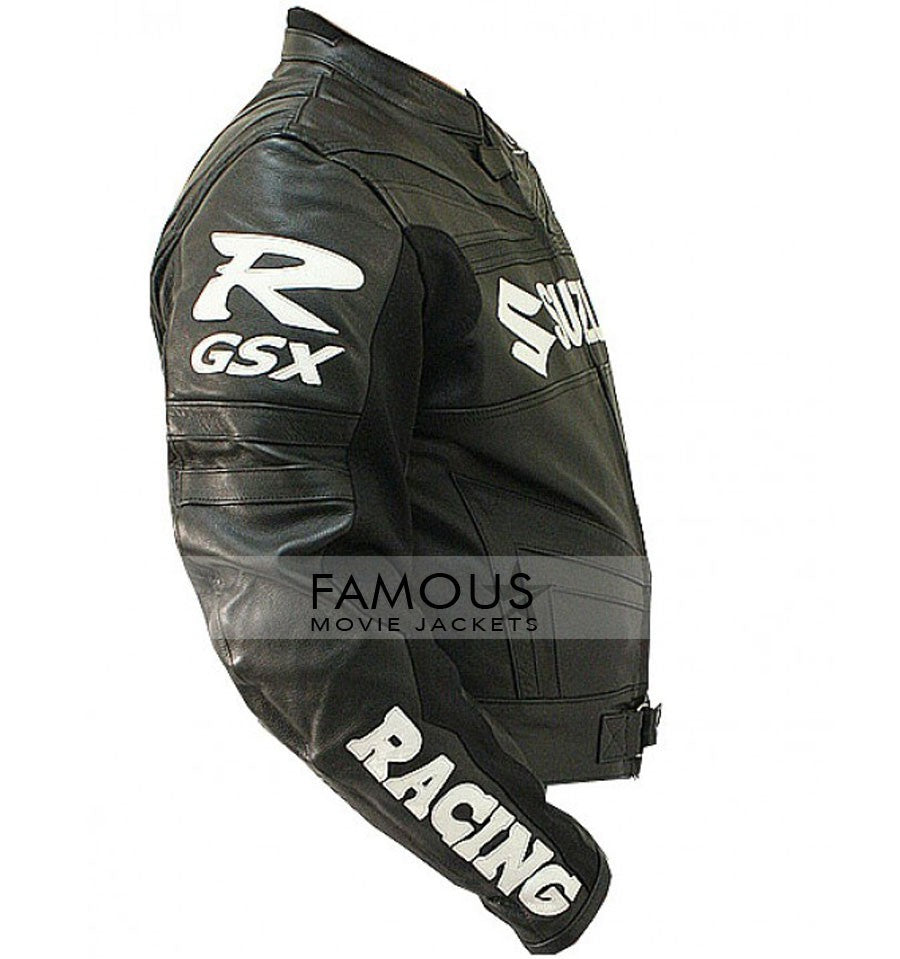 Suzuki GSX-R Black Motorcycle Racing Jacket