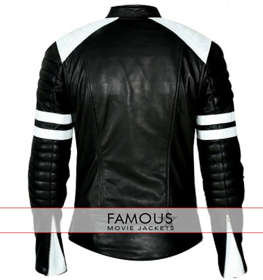 Fight Club Brad Pitt Black/White Mayhem Jacket