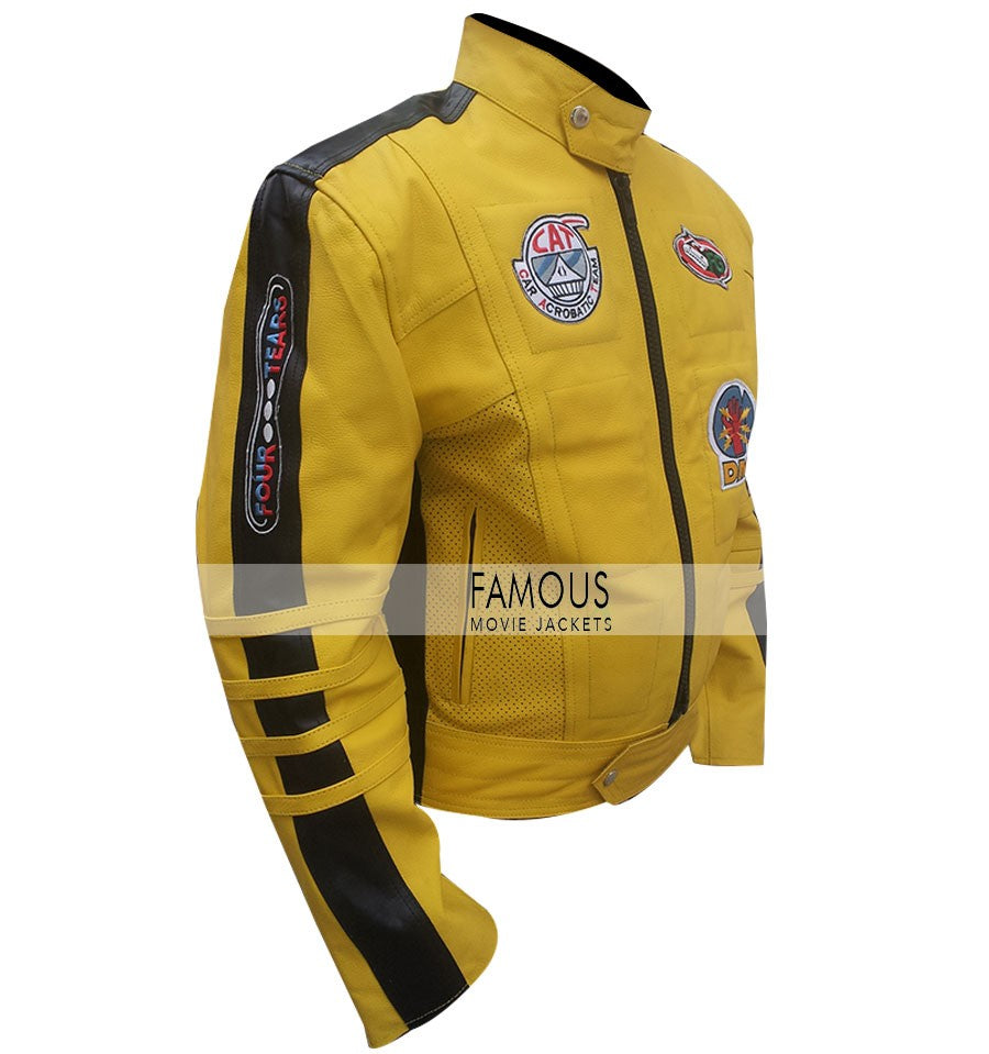 Uma Thurman Kill Bill Yellow Motorcycle Jacket
