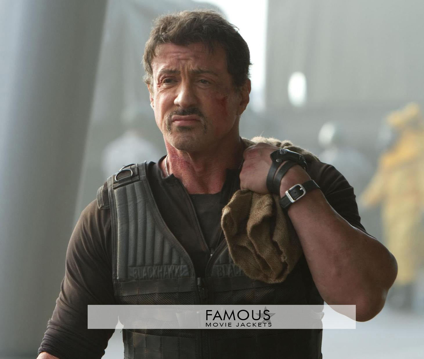 Expendables 3 Sylvester Stallone (Barney) Leather Vest Jacket
