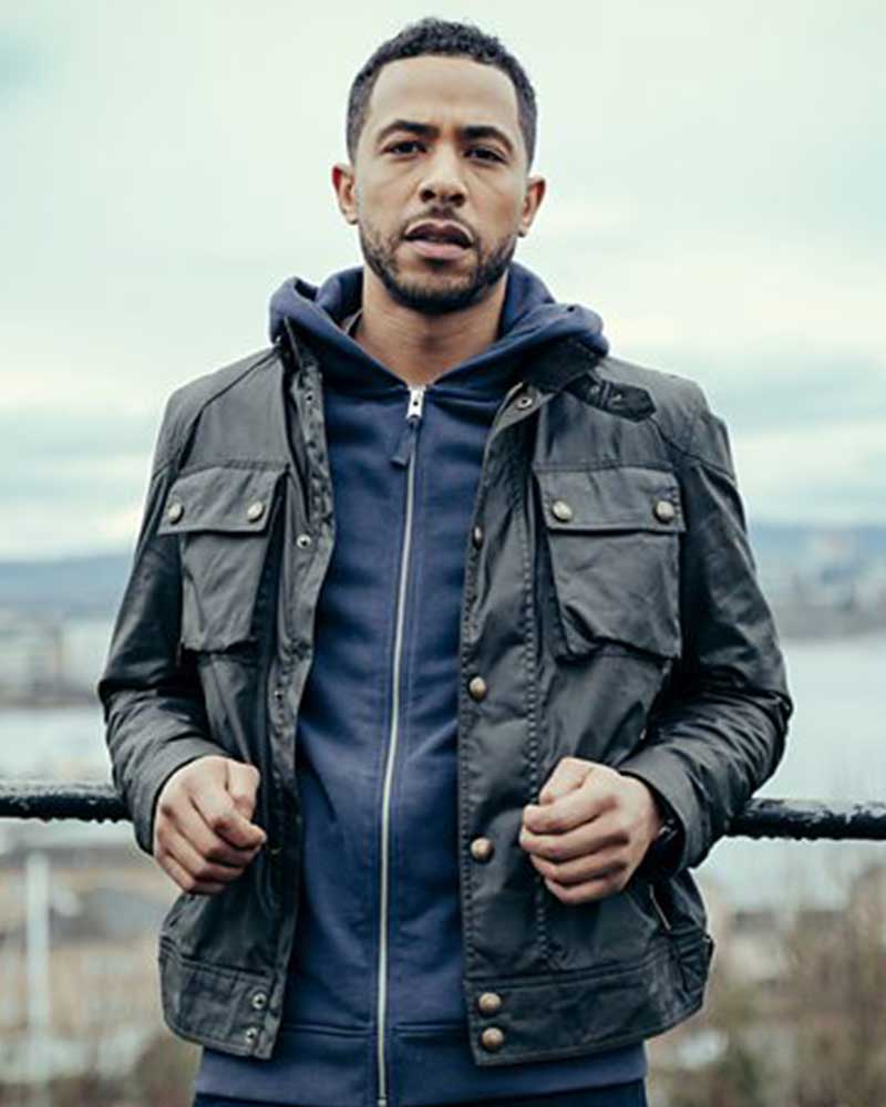 Wolf TV Series 2023 Ukweli Roach Faded Olive Jacket